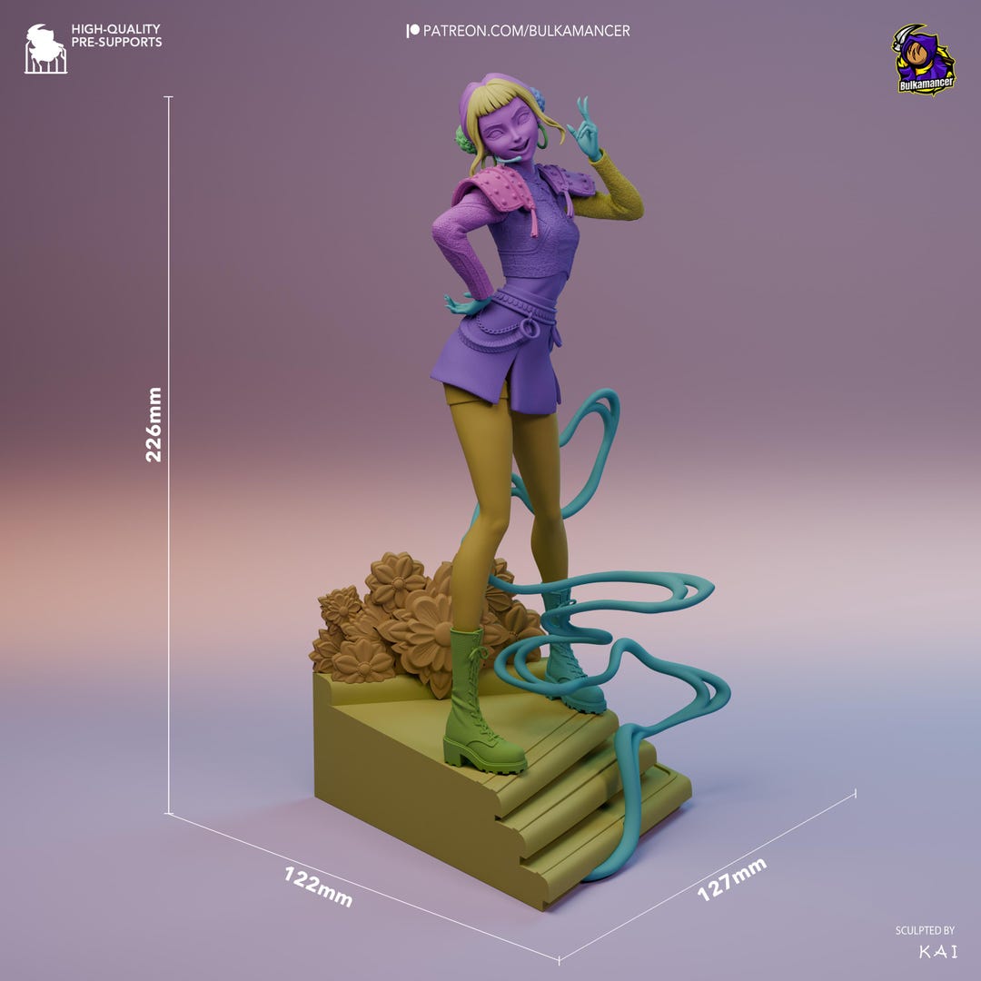Zoey Huntrix Idol - Kpop Demon Hunters Netflix Unpainted Resin Figurine ...