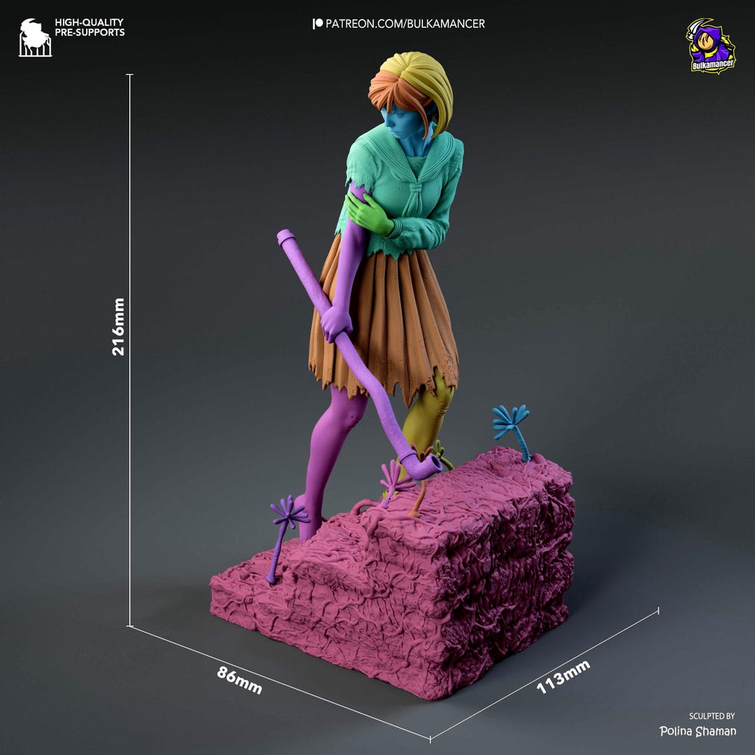 Hinako Silent Hill F Figure Kit: 8K Resin, Flesh Leash Base (unpainted ...