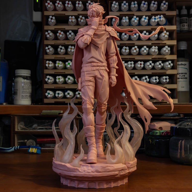 Sung Jin Woo DIY Resin Figure: Solo Leveling Shadow Monarch Collectible ...