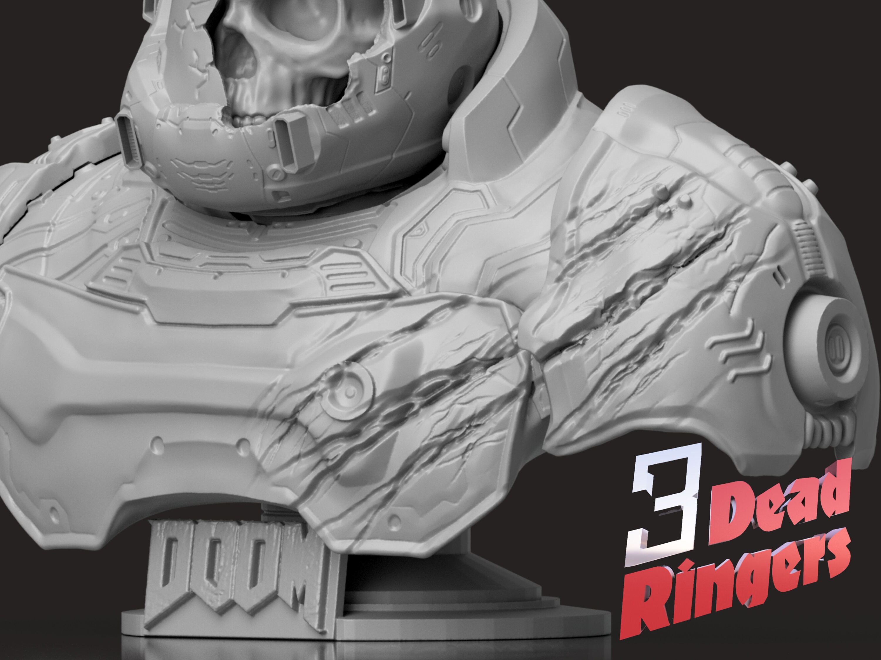 Doom Slayer Bust Resin Kit - Etsy