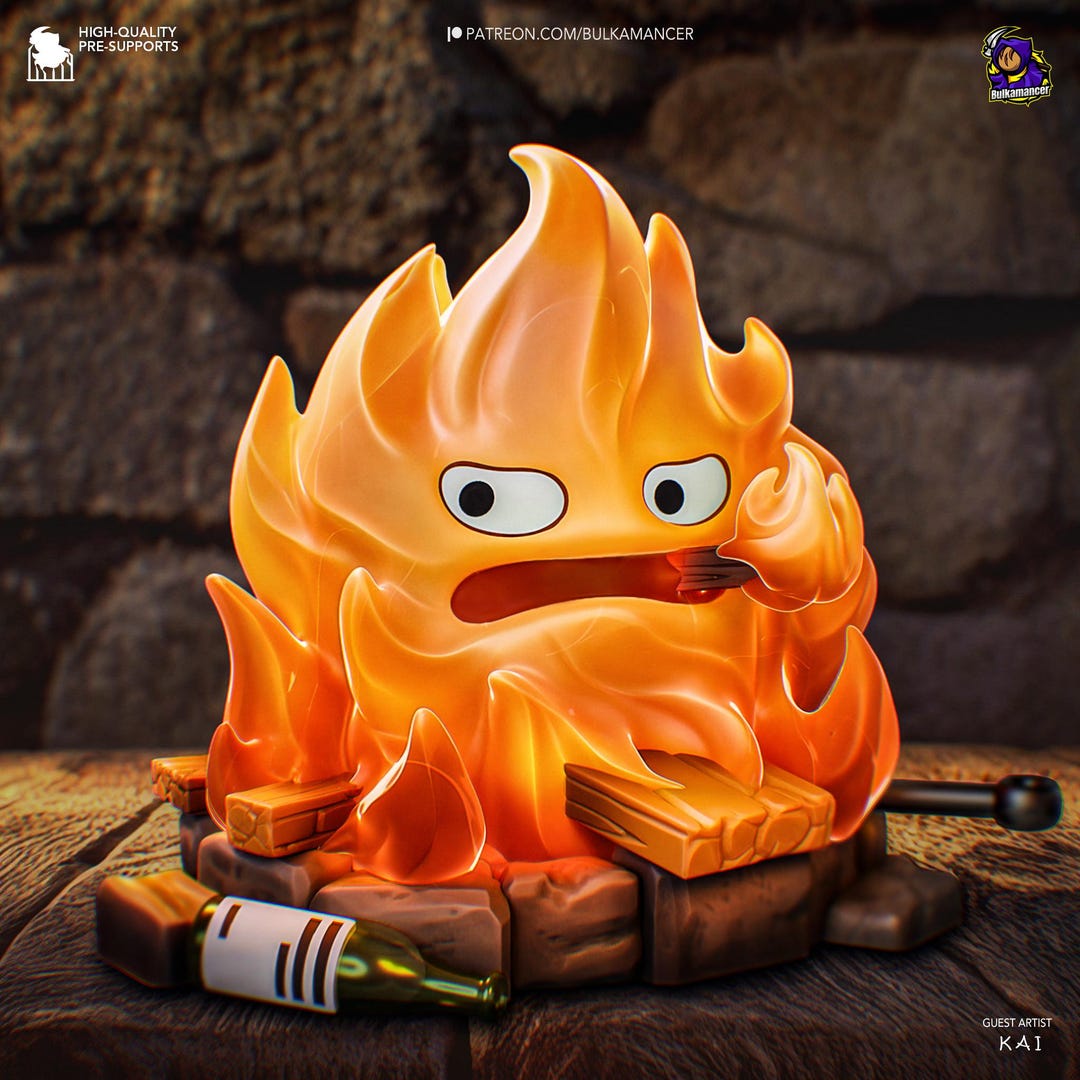 Chibi Calcifier | Howl's Moving Castle | Unofficial Unpainted 3d ...