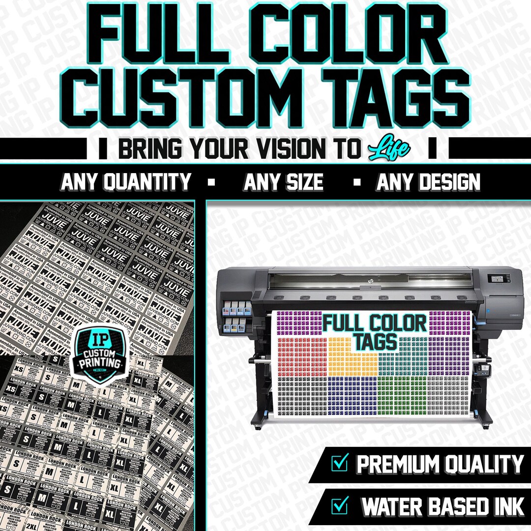 Branding Neck Label Gang Sheet Shirt Tags - Etsy