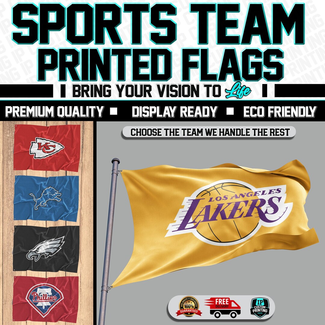 Personalized Sports Team Flags Double Sided 3'x5' Customized With Your ...