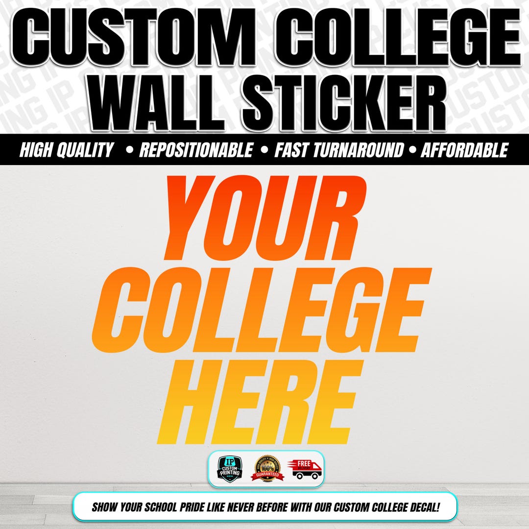 Custom Sports Logo Decal Ready to Hang - Etsy