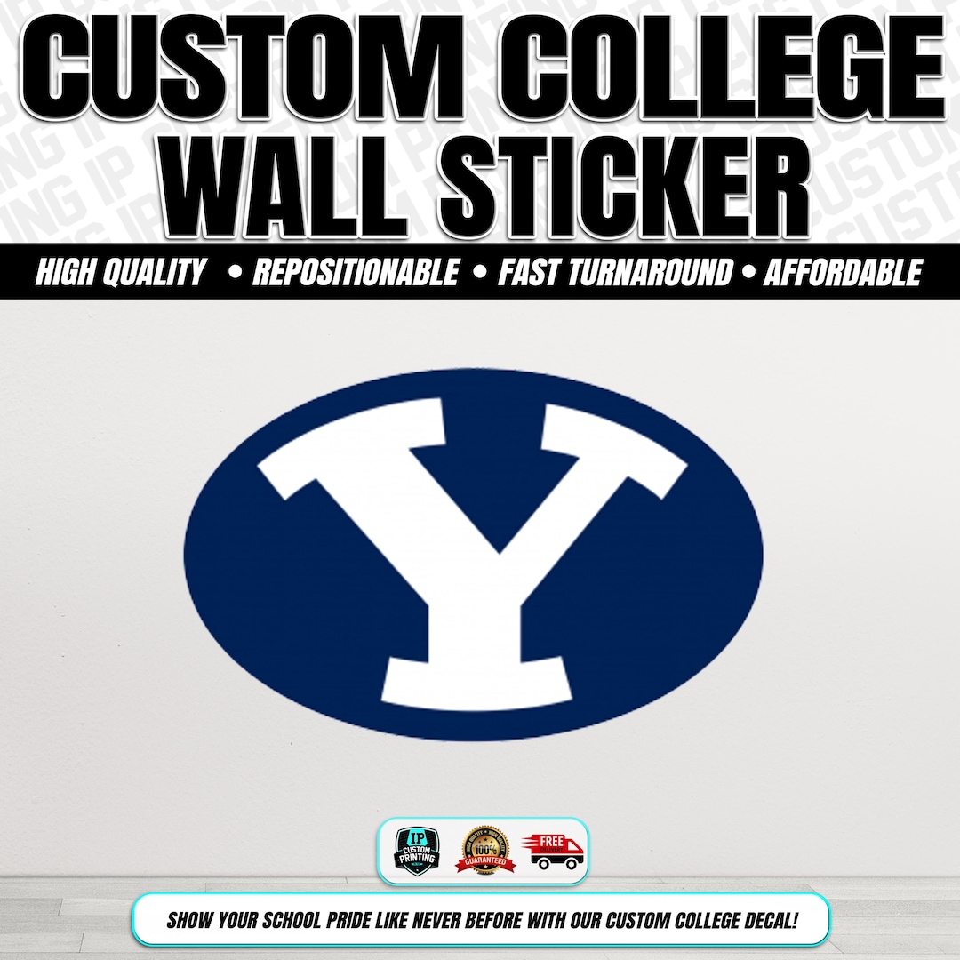 Custom NCAA Football Wall Decal: Personalized College Sports Logo ...