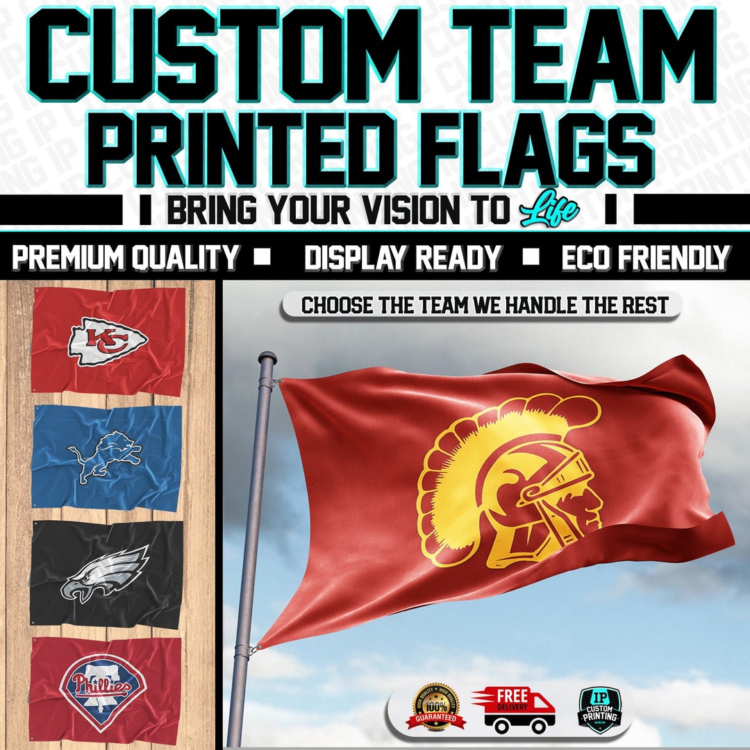 Custom Team Flag Personalized Double Sided Flags Show Your Team Spirit ...