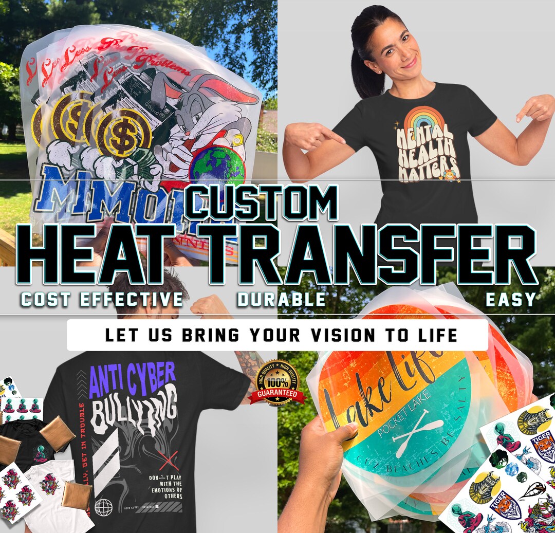 Heat Transfer Designs Ready to Press, Custom Direct to Film Transfer ...