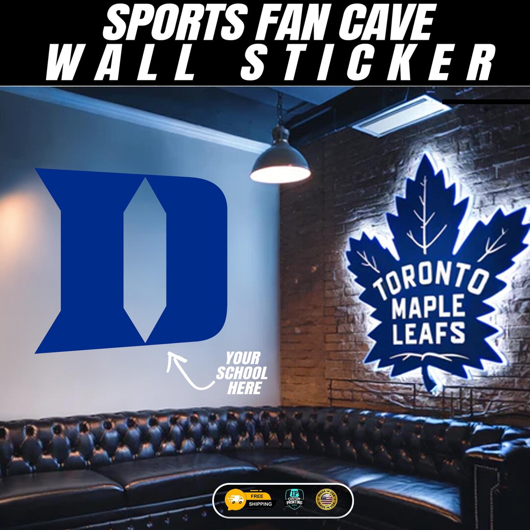College Sports Fan Cave Wall Decal – Custom University Logo Sticker ...