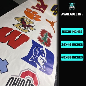Custom NCAA Football Wall Decal: Personalized College Sports Logo ...