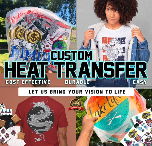 Custom DTF Transfers, Personalized DTF Prints, Full Color Heat Transfer, Gang Sheets, Wholesale ...