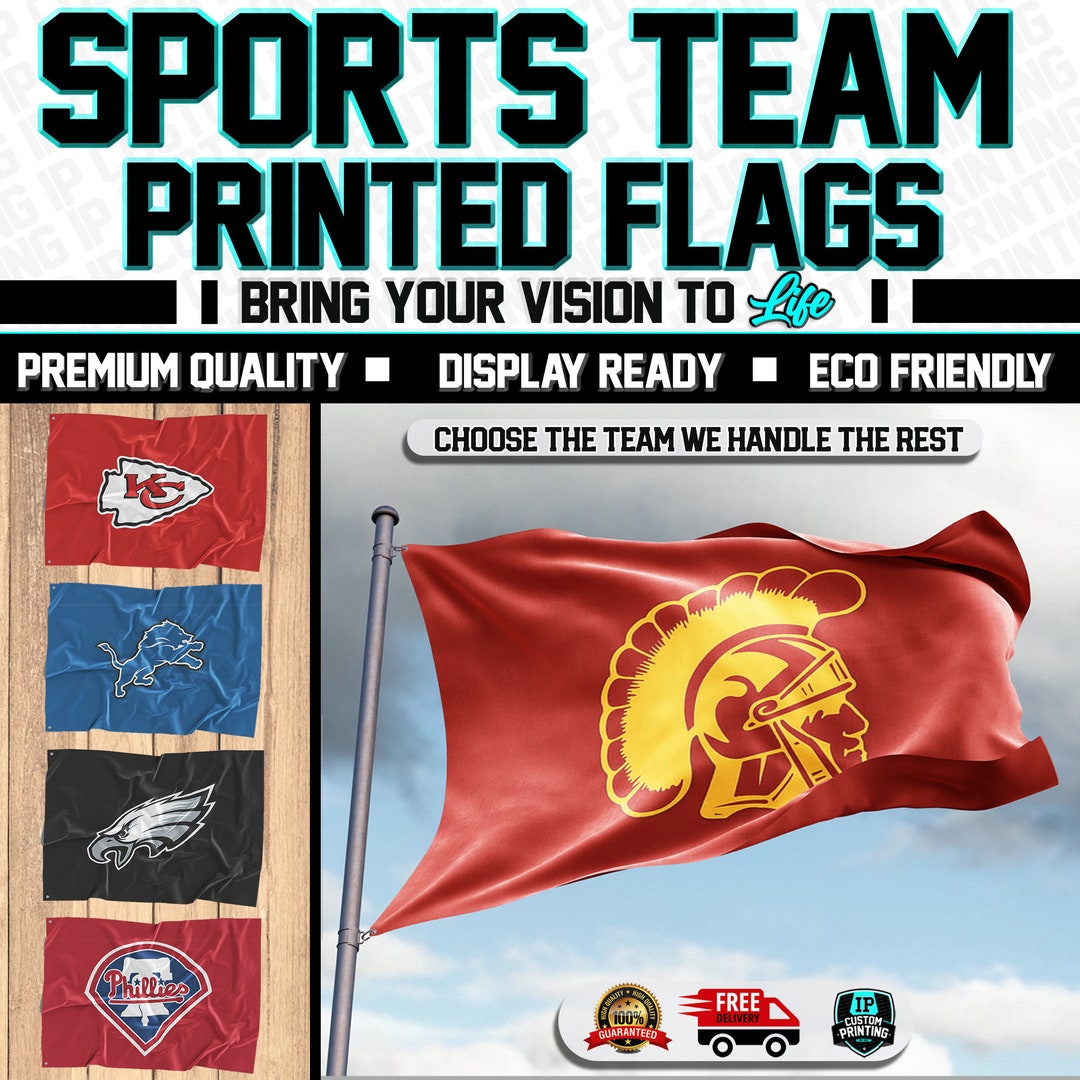 Customized Sports Team Flags Double Sided 3'x5' Personalized With Your ...