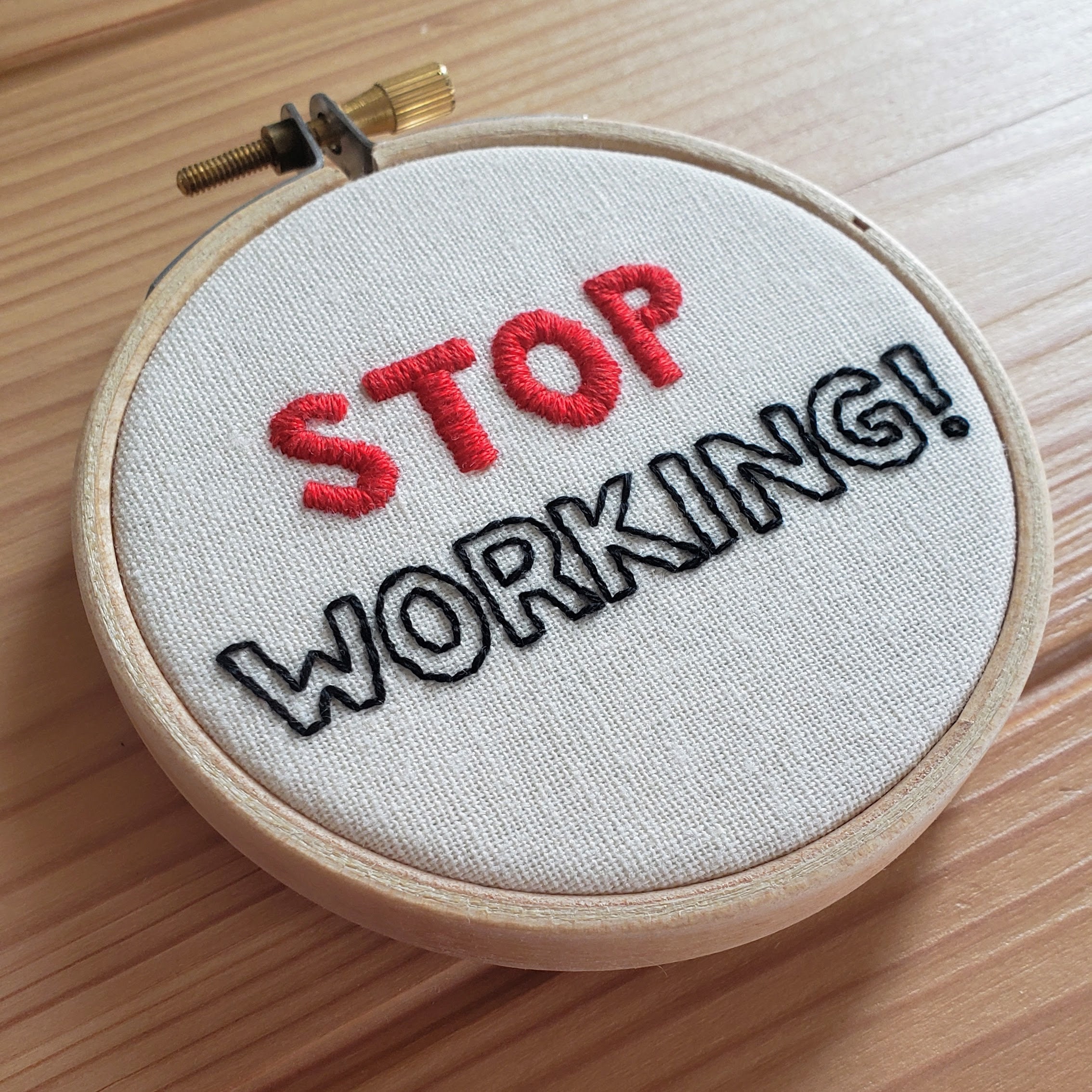 Anti-work Embroidery Anti-capitalist Wall Art Socialist Gift ...