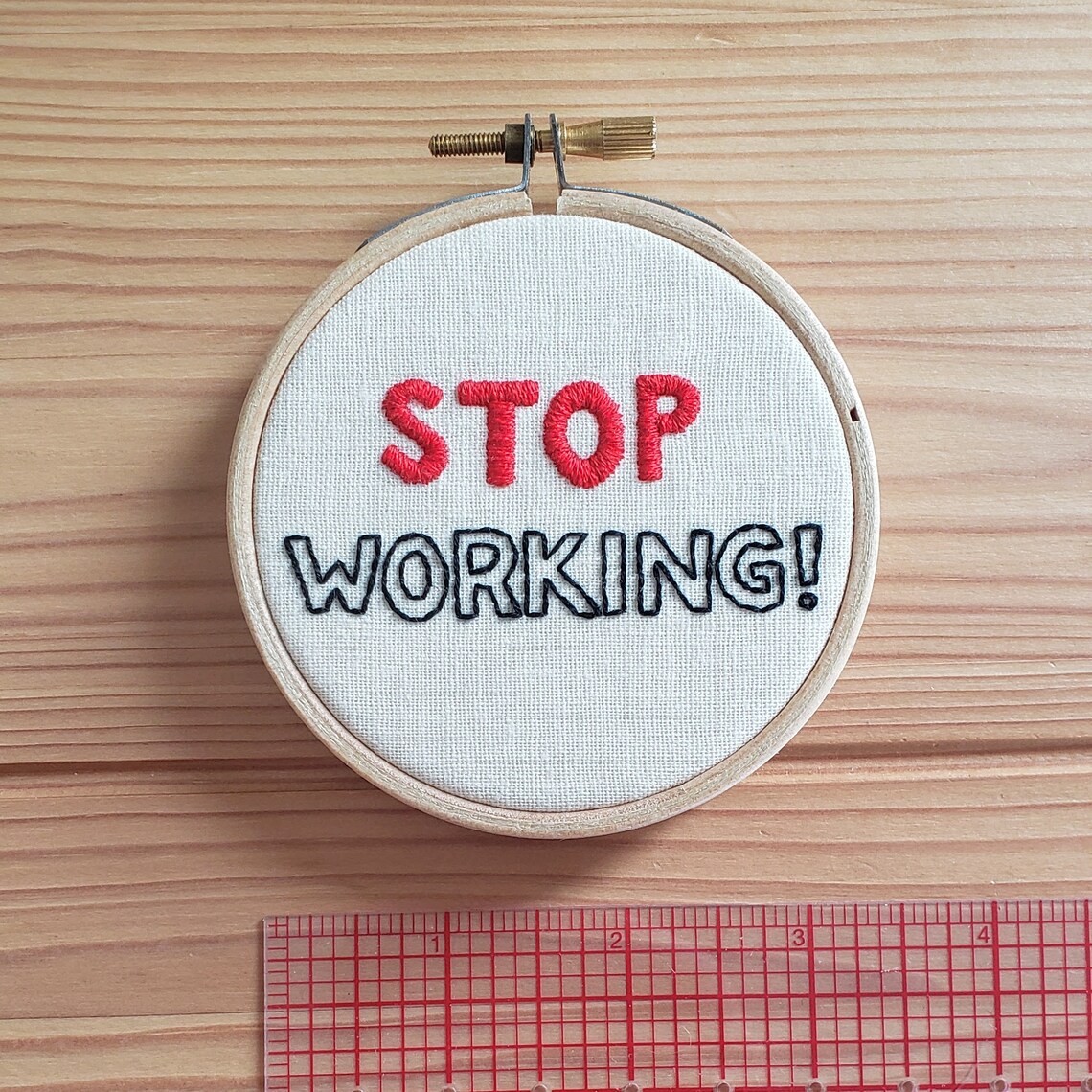 Anti-work Art Radical Embroidery Anti-capitalist Gift | Etsy