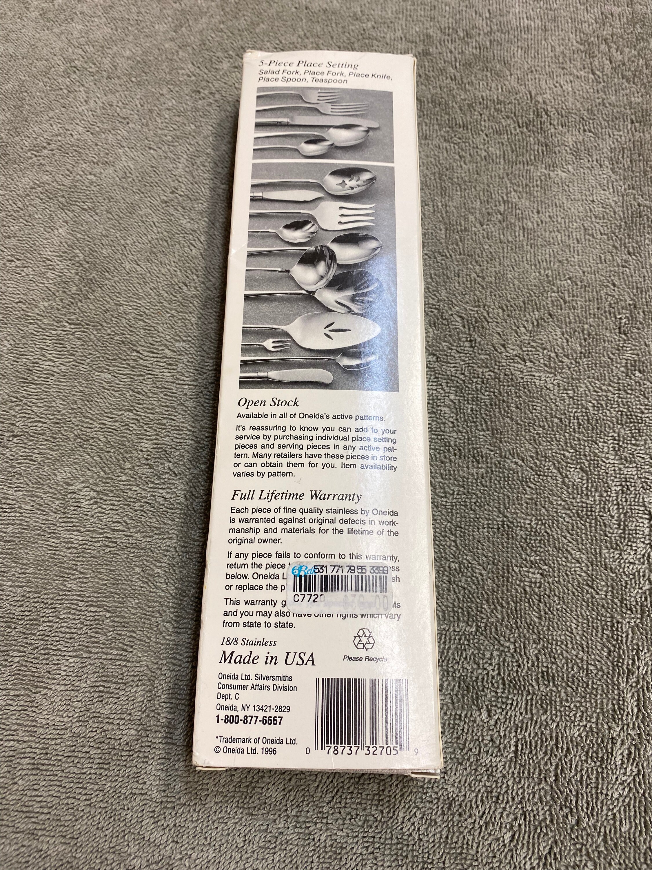 Oneida Rushmore Deluxe Stainless Flatware One 5 Piece Place Setting Etsy
