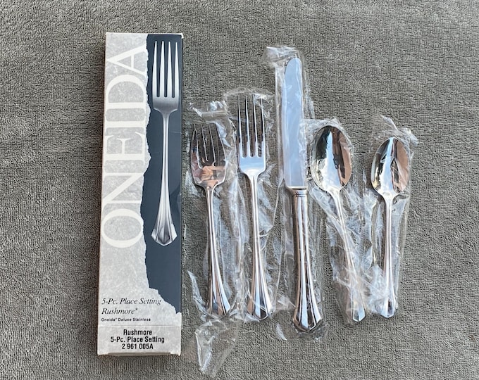 Oneida Rushmore USA Deluxe Stainless Flatware One-5 Piece Place Setting ...