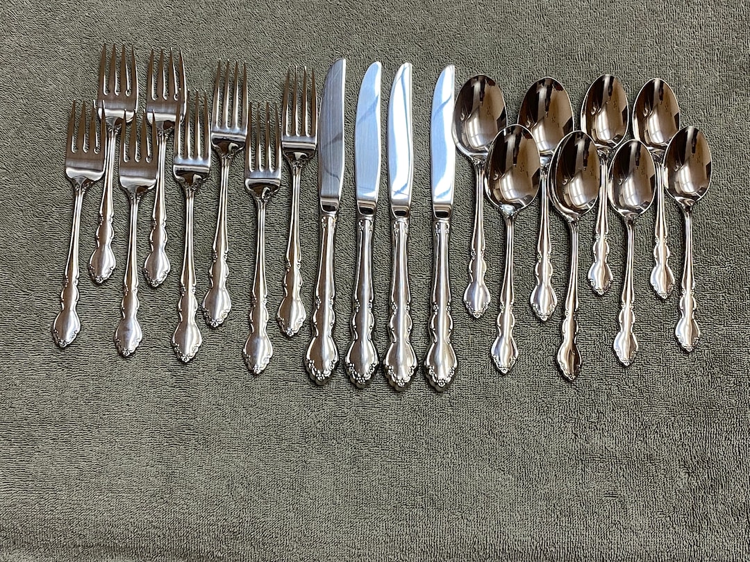 Oneida Dover Glossy Stainless Flatware Four-5 Pc Place Settings EXC - Etsy