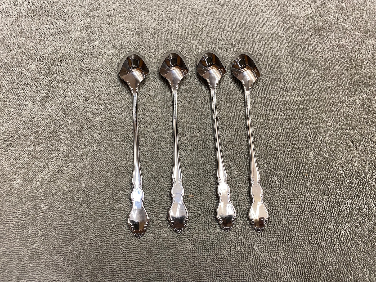 Oneida Dover Glossy Heirloom Stainless Flatware 4 Iced Tea Spoons 7-3/8 ...