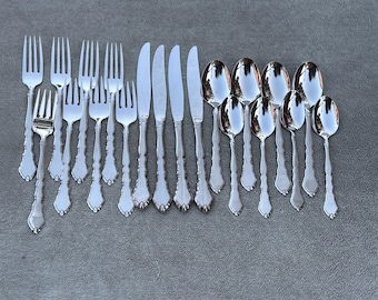 Oneida Community Satinique Flatware Set, Complete Service for 12 ...