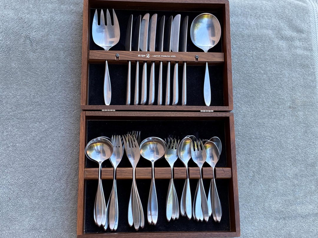 Lauffer Designs 2 Norway Satin Stainless Flatware 42 Piece Set..used ...