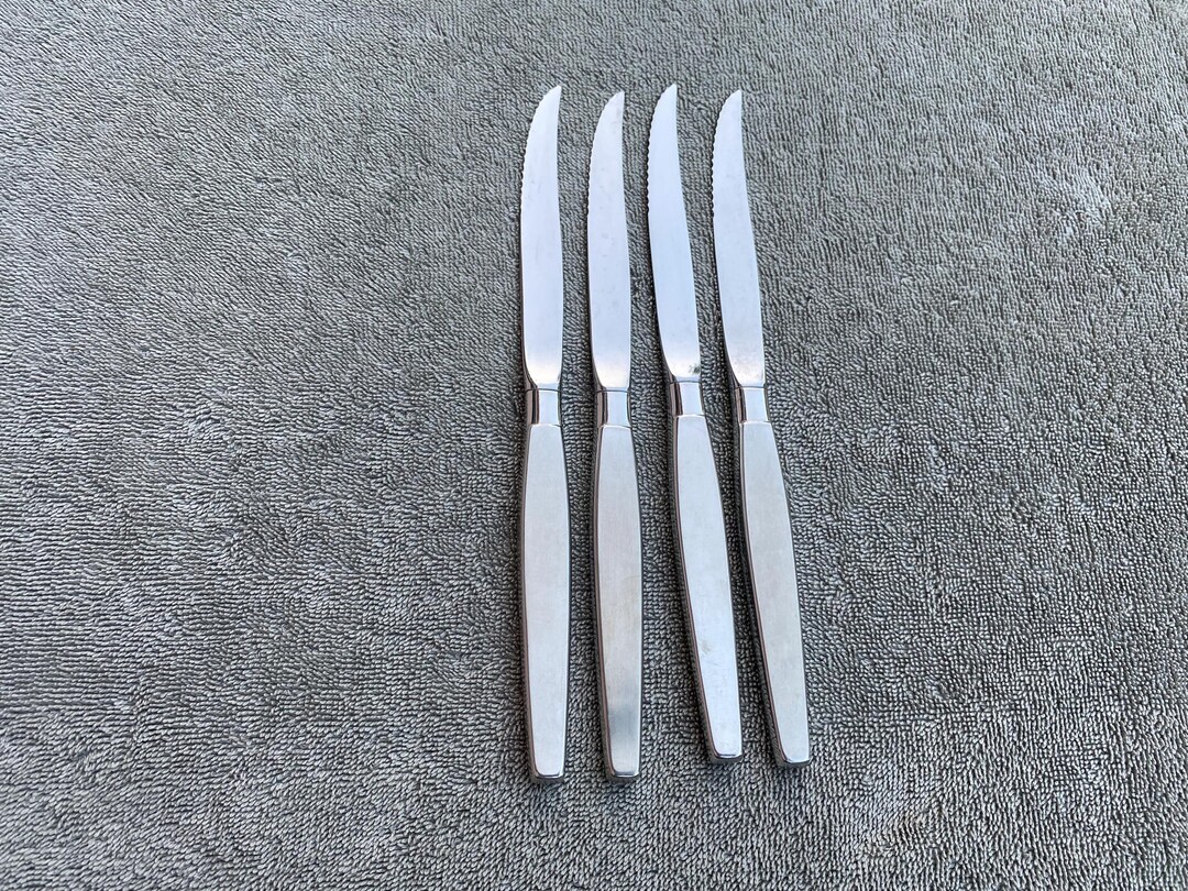 Oneida Frostfire Comunity Stainless Flatware 4 Steak Knives 9 USED - Etsy
