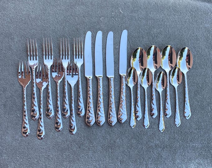 Oneida Pacific Tide Community Stainless Flatware 20 Piece Set Excellent ...