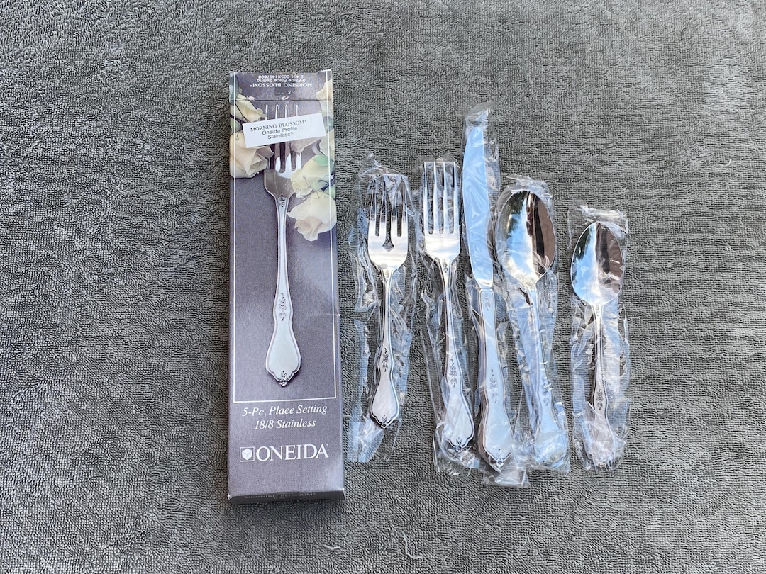 Oneida Morning Blossom Profile Stainless Flatware One-5 Piece Place ...