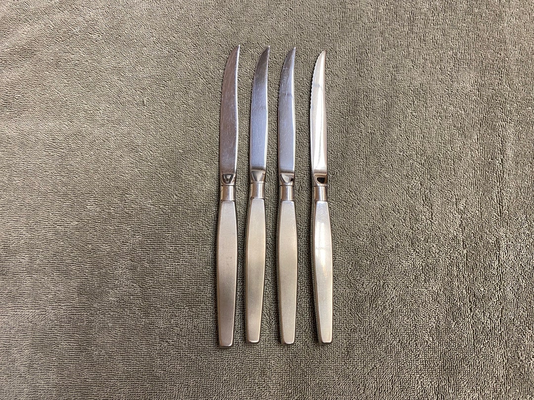 Oneida Frostfire Comunity Stainless Flatware 4 Steak Knives 9 USED - Etsy