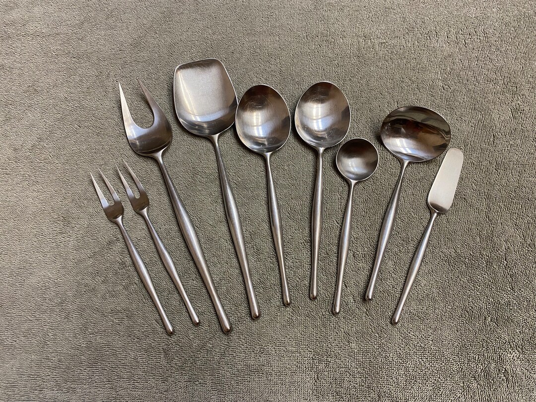 Lauffer Design 3 NORWAY Stainless Steel Flatware 9 Serving Hostess Set ...