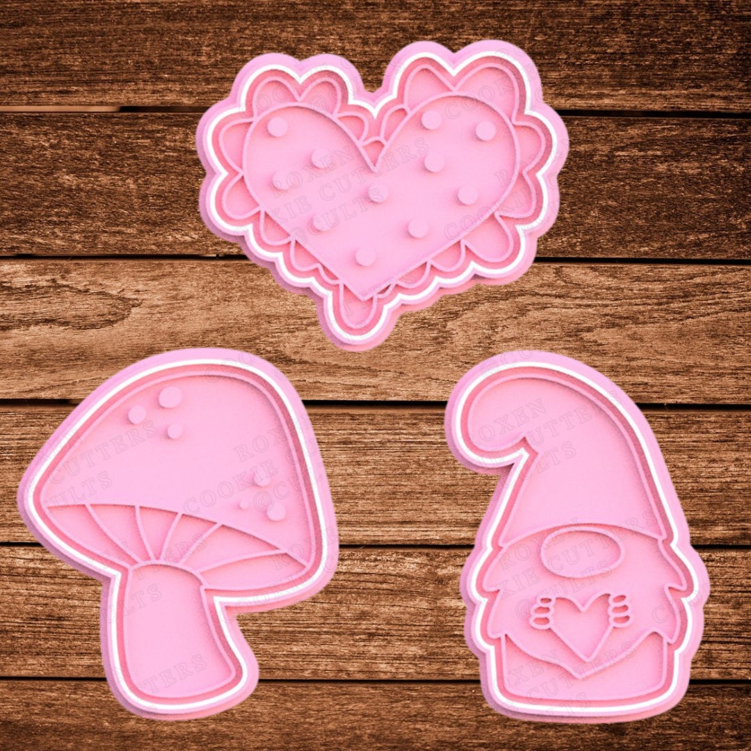 Valentines Cookie Cutters Gnome Set of 3 - Etsy