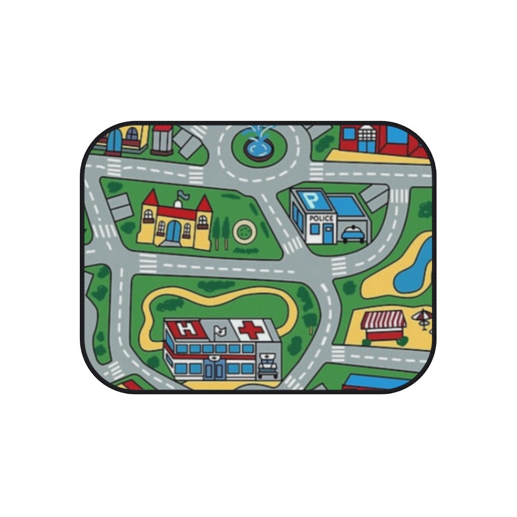 Kids Playroom City Streets Rug Car Mats set of 4 Kids City - Etsy