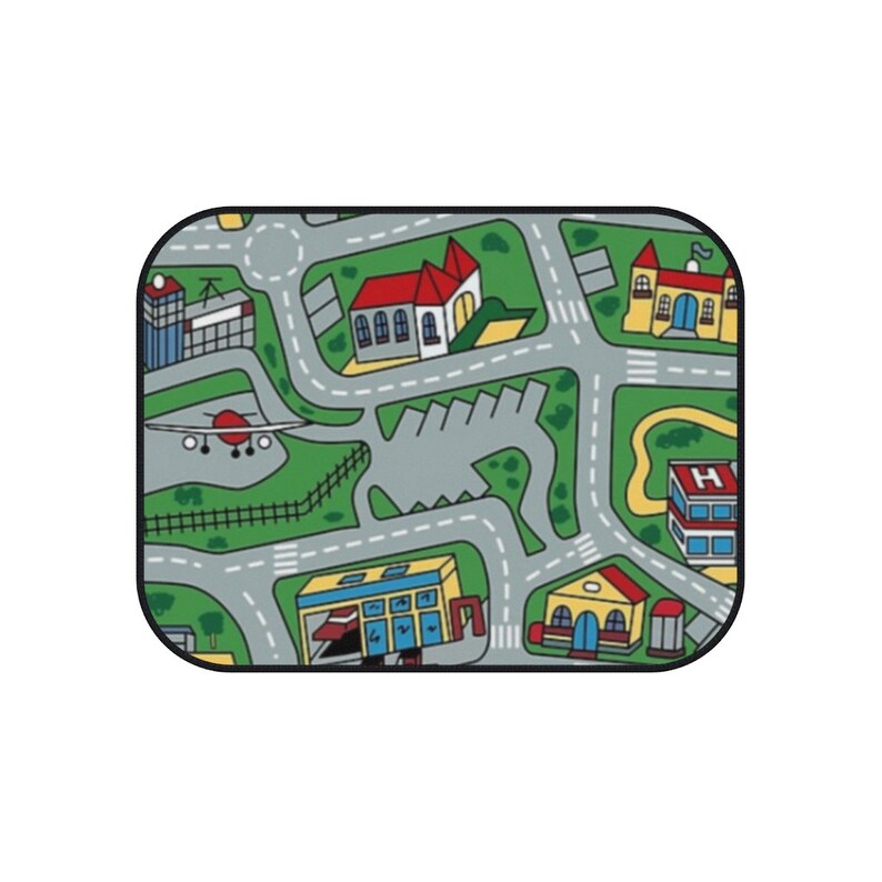 Kids Playroom City Streets Rug Car Mats set of 4 Kids City - Etsy