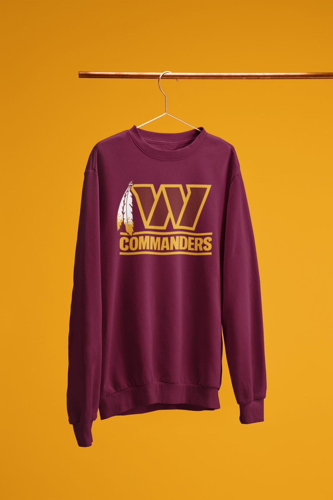 Washington Commanders Feather Crewneck Sweatshirt, Commanders Gift ...