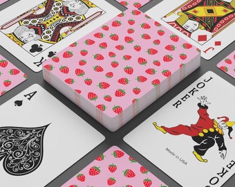 Strawberry Playing Cards - Etsy