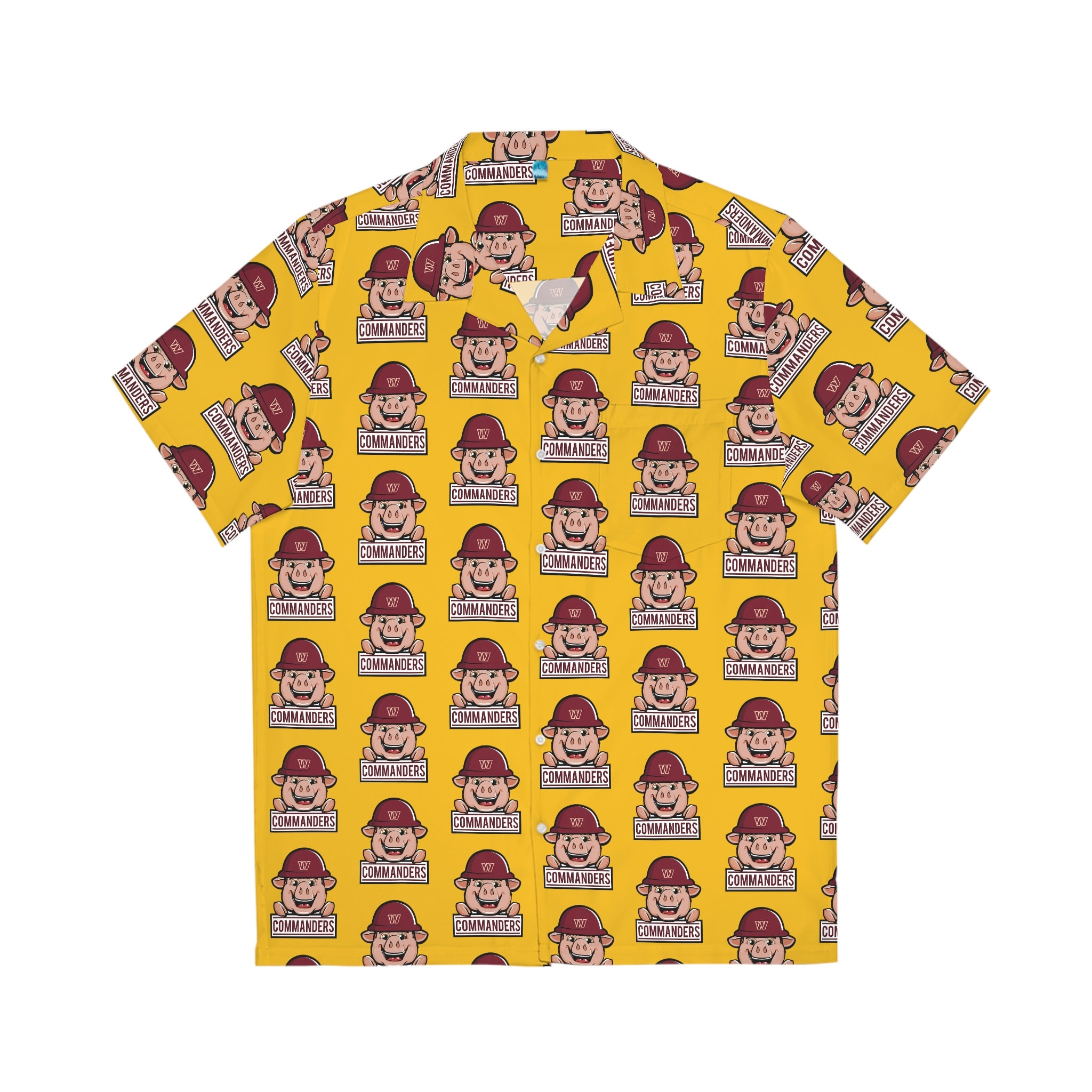 Washington Commanders Major Tuddy Mascot Men's Hawaiian Shirt sold by ...