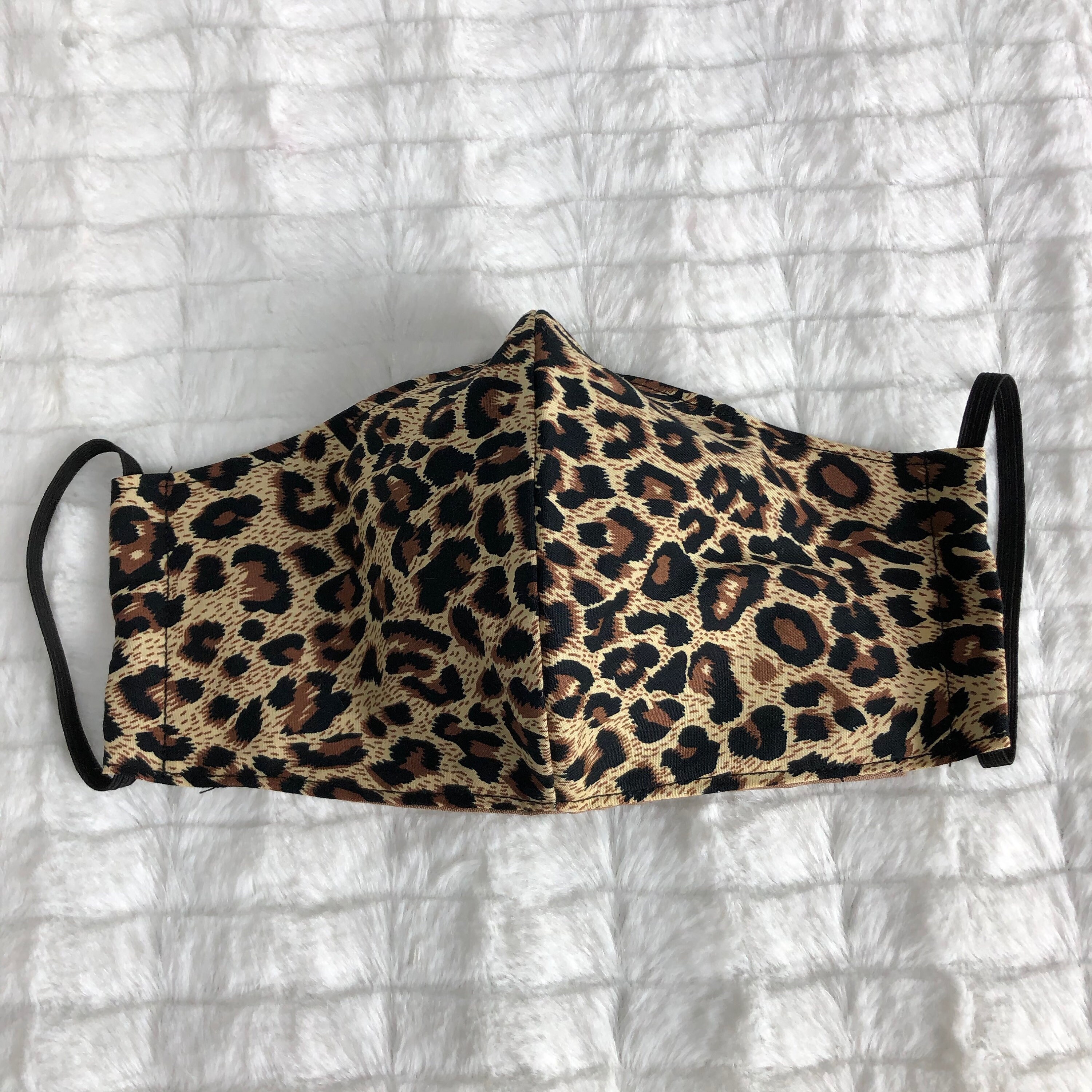 Leopard Face Mask W Pocket for Filter Reusable Handmade in USA 100% ...