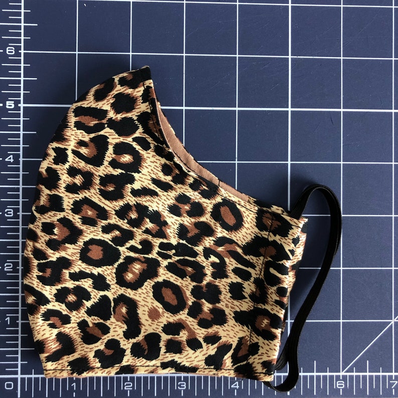 Leopard Face Mask W Pocket for Filter Reusable Handmade in USA - Etsy