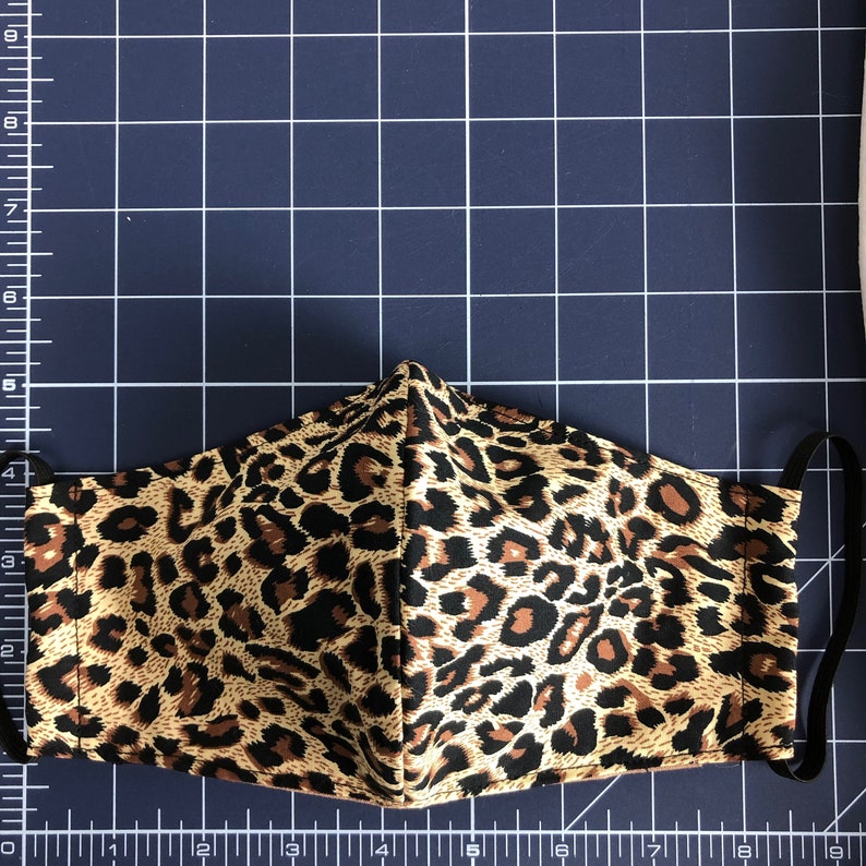 Leopard Face Mask W Pocket for Filter Reusable Handmade in USA - Etsy