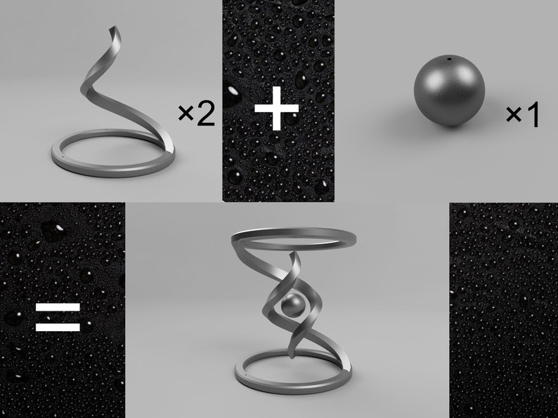 3D STL Tensegrity Impossible Spirals - Etsy UK