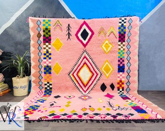 Moroccan Pink Rug Flat Woven Kilim Custom Rug Moroccan - Etsy