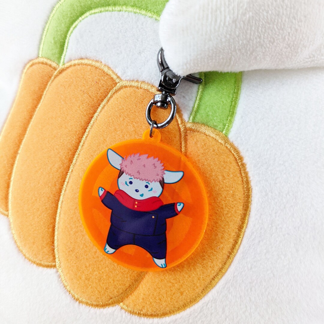 Cosplay Puppy Keychain | Halloween Keyring | JJK Yuji Inspired Keychain ...