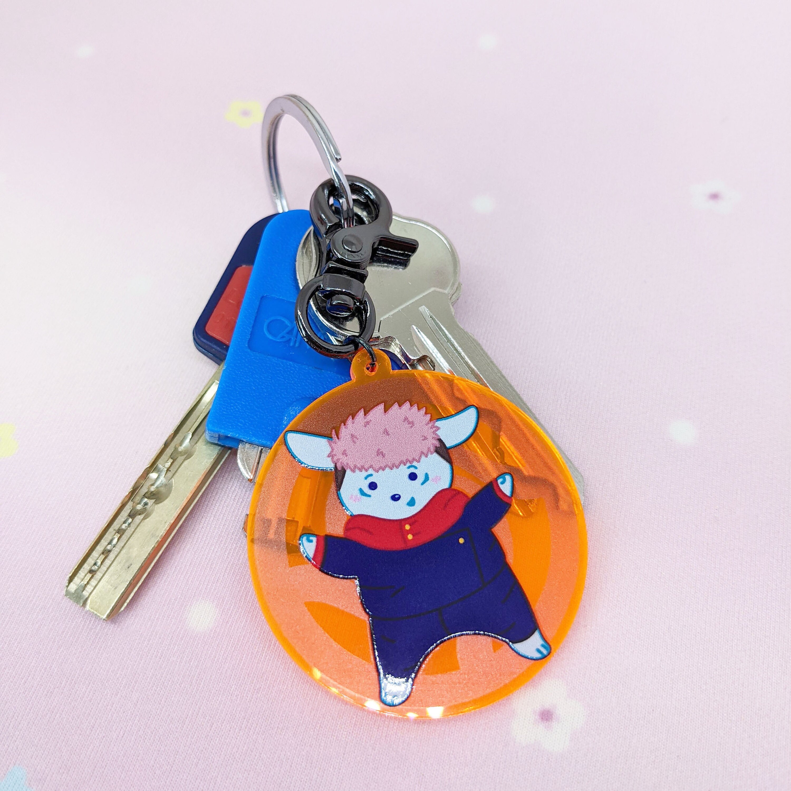 Cosplay Puppy Keychain Halloween Keyring JJK Yuji Inspired | Etsy