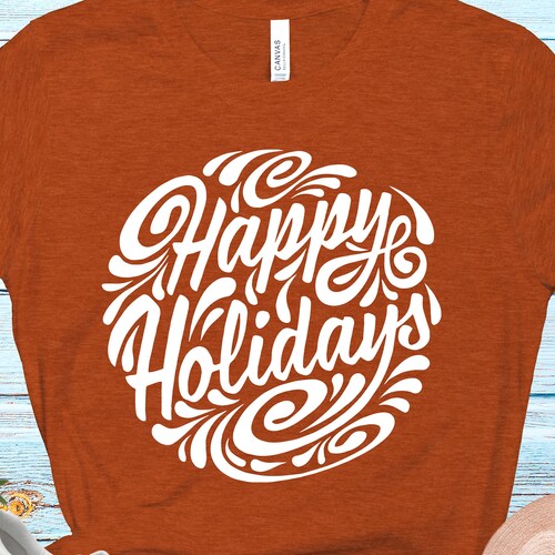 HAPPY HOLIDAYS SVG Christmas Svg Holiday Svg Png Eps Dxf - Etsy