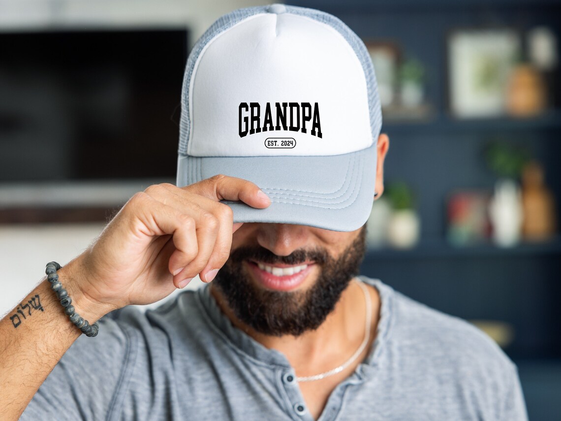 Custom Est Hat, Dad Trucker Hats, Family Matching Caps, Grandpa Est ...