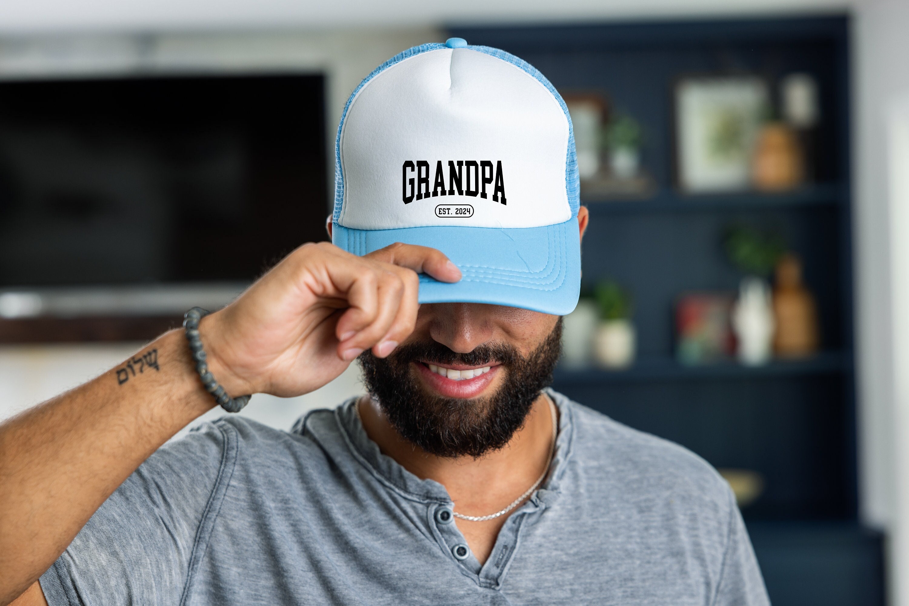 Custom Est Hat, Dad Trucker Hats, Family Matching Caps, Grandpa Est ...