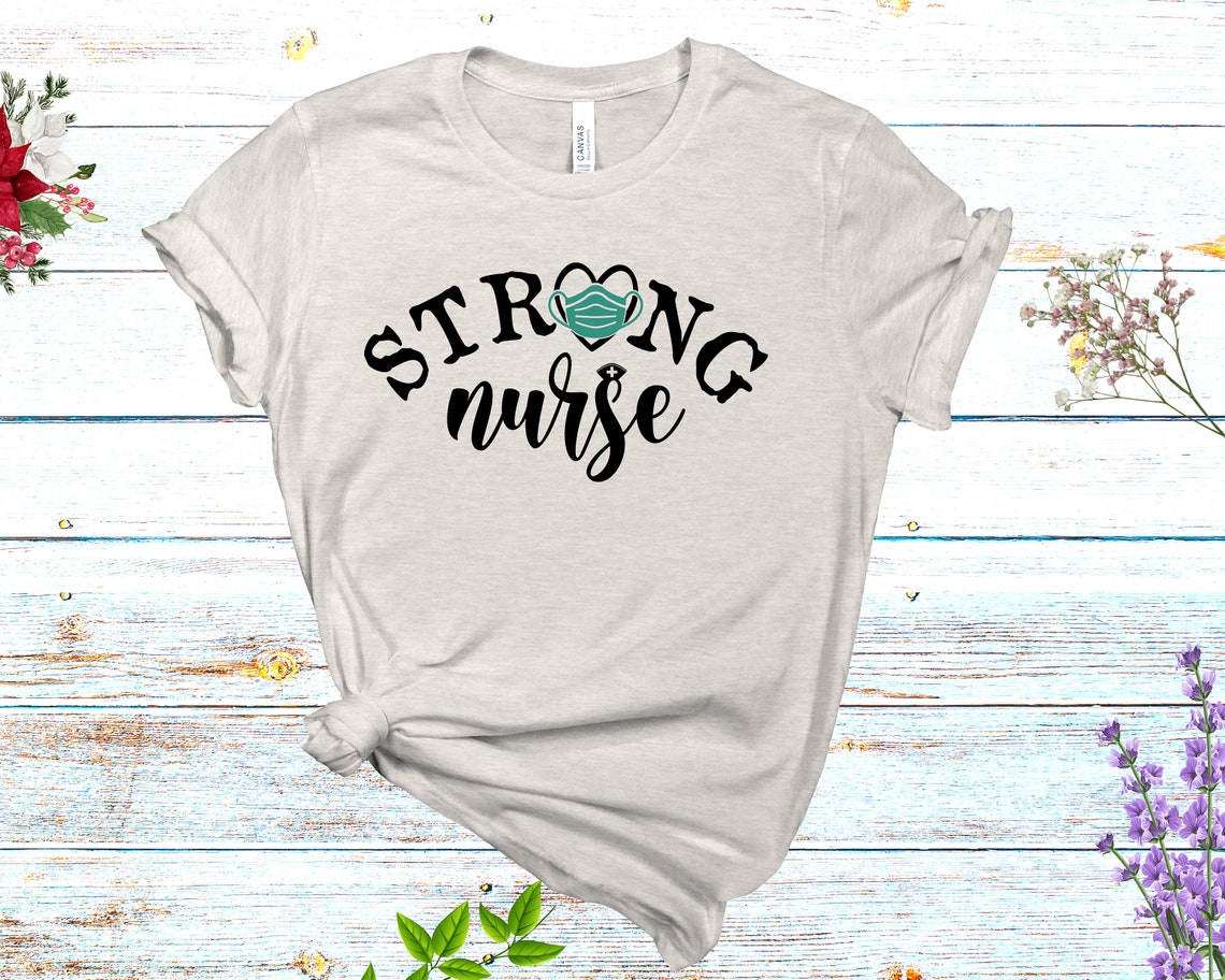 Nurse Strong Svg Nurse Svg Nurse Gifts Heart Svg Face Mask | Etsy