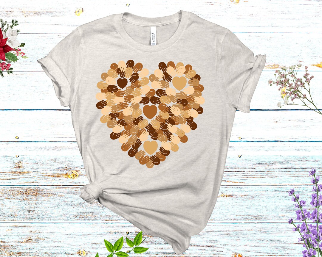 Hand Heart Svg, Colors Hand Heart Svg, Different Races Skin Svg, Be ...
