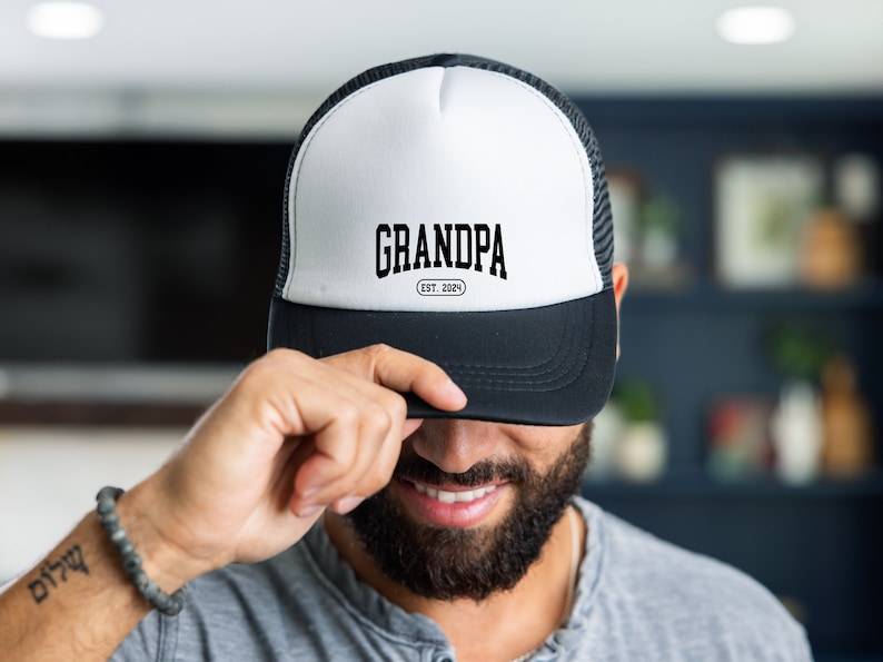 Custom Est Hat, Dad Trucker Hats, Family Matching Caps, Grandpa Est ...