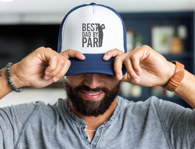 Best Dad by Par Hats, Cool Golf Dad Hat, Funny Dad Caps, Dad Trucker ...