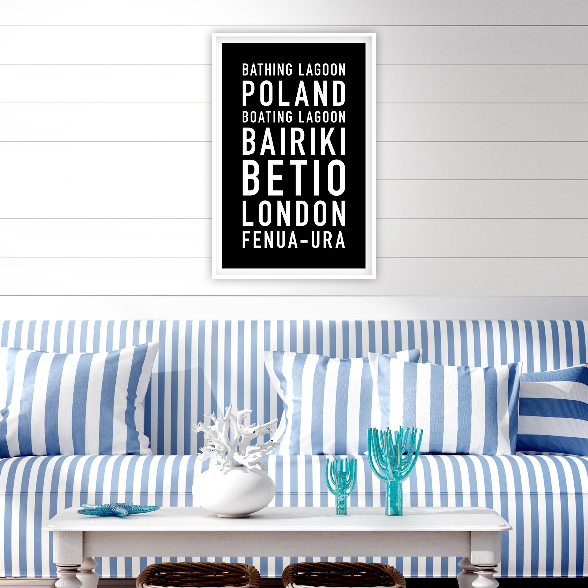 Kiribati - Beach Decor, Beach Print, Typography Print, Beach Wall Art ...