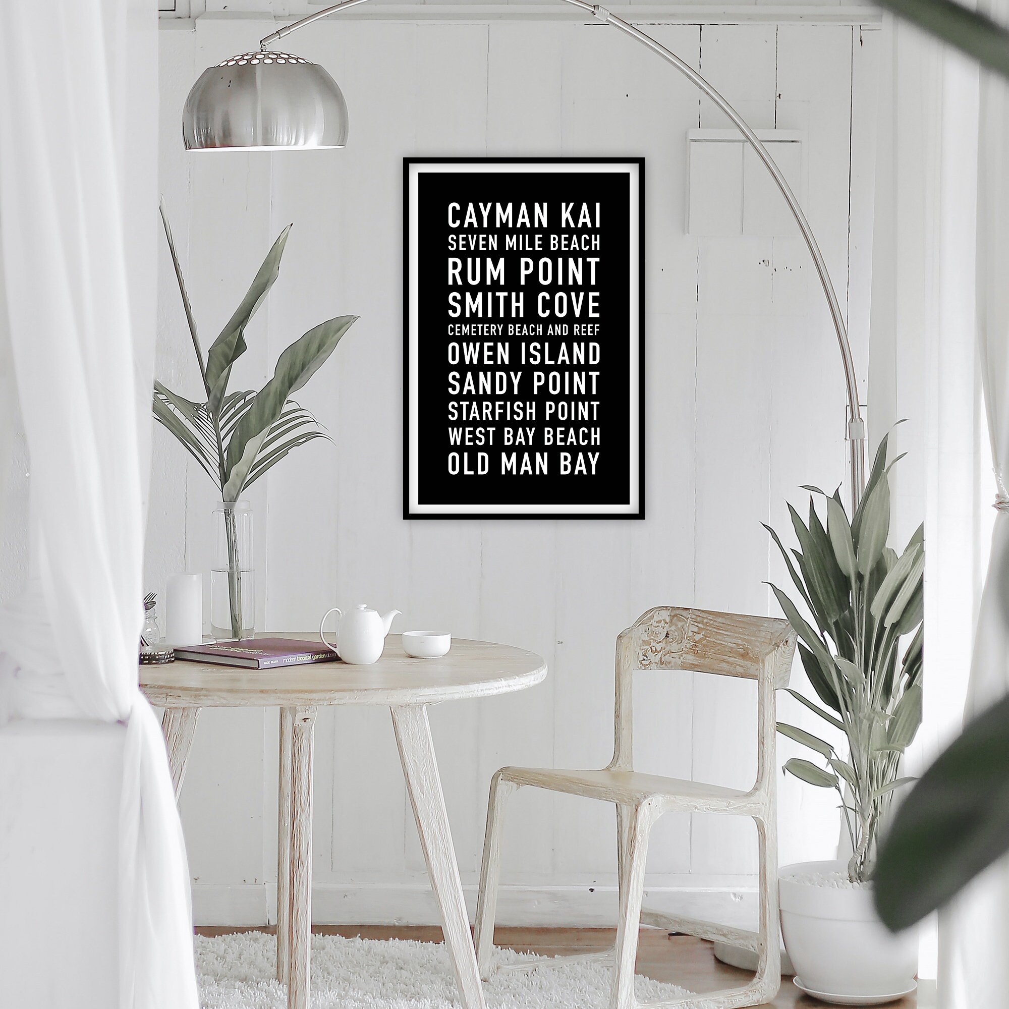 Cayman Islands - Beach Decor, Beach Print, Typography Print, Beach Wall ...